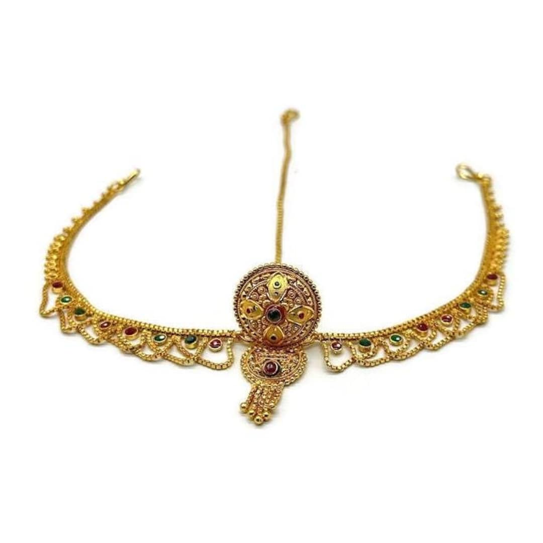 Indian Traditional Rajasthani Rakhdi /borla/ Maangtika/ Hair Jewelry ...