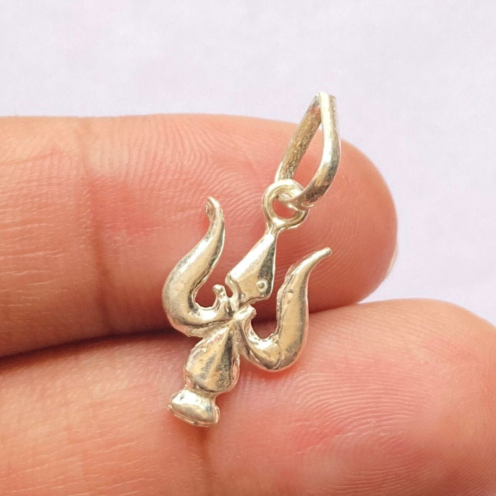 Pure Silver Trishul Pendant Silver Trishul Of Lord Shiva | Etsy