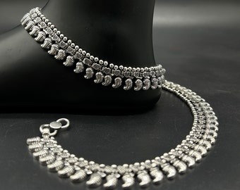 925 Sterling Silver Anklet / Silver Bride Payal / Silver Anklet ...