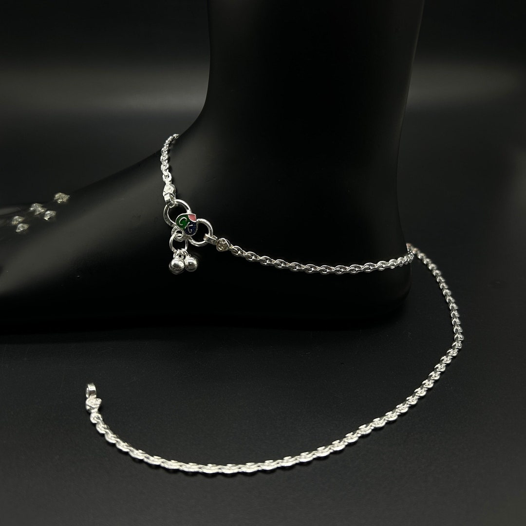Pure Silver Anklet / Silver Payal / Silver Anklet / Silver Bride Anklet ...