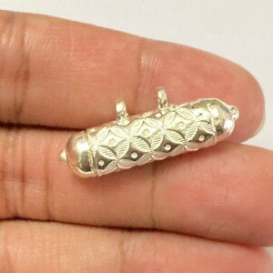 Silver Taweez With Black Thread Silver Locket Pendant | Etsy