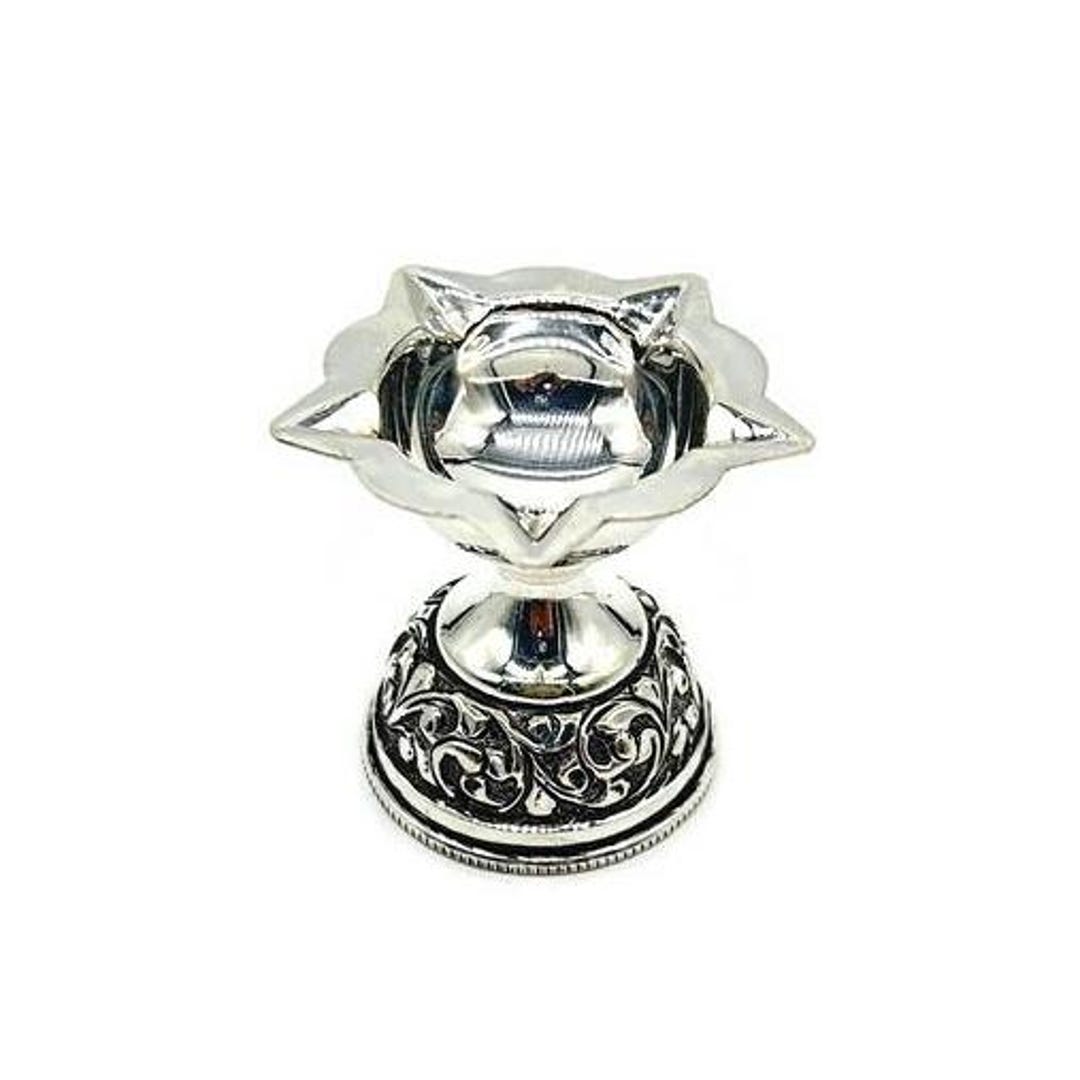 925 Solid Silver Diya / Silver Puja Diya - Etsy