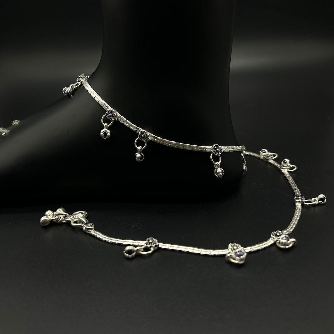 Pure Silver Anklet / Silver Payal / Silver Anklet / Silver Bride Anklet / Silver Payal / Silver ...