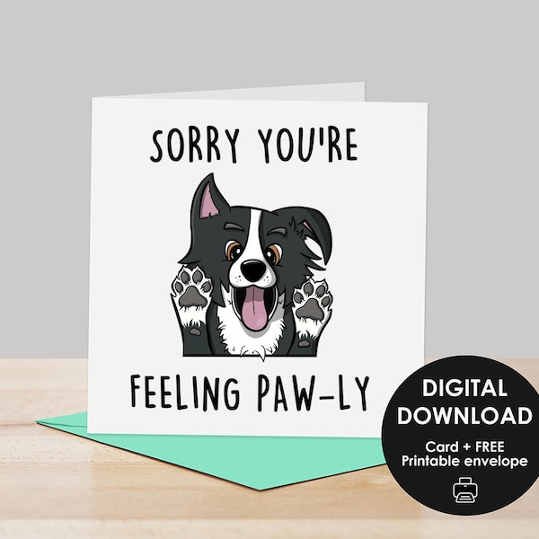 Dog Get Well Card - Etsy