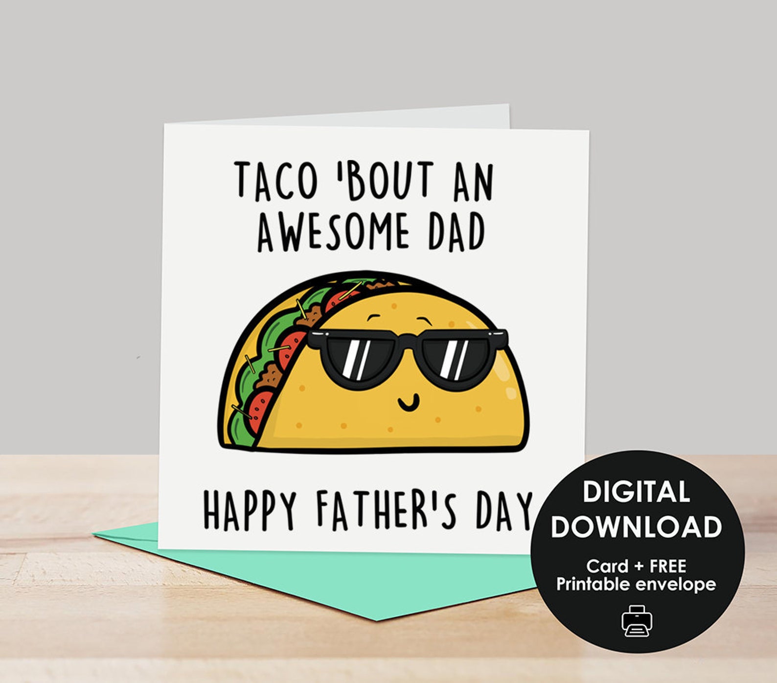 Printable Card, Father's Day Card, Printable Father's Day Card, Happy ...