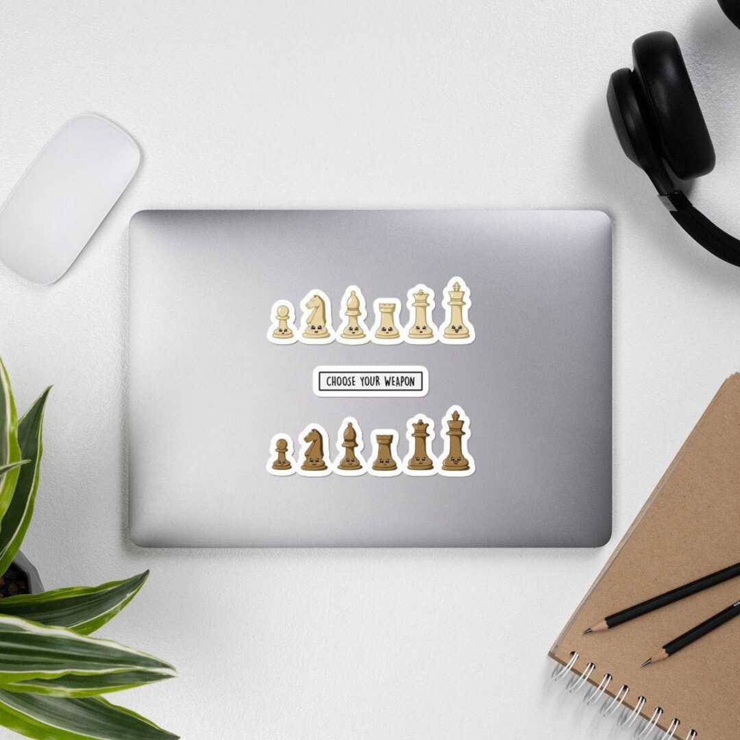 Kawaii Chess Sticker Set of 3 Choose Your Weapon Cute Chess Stickers ...