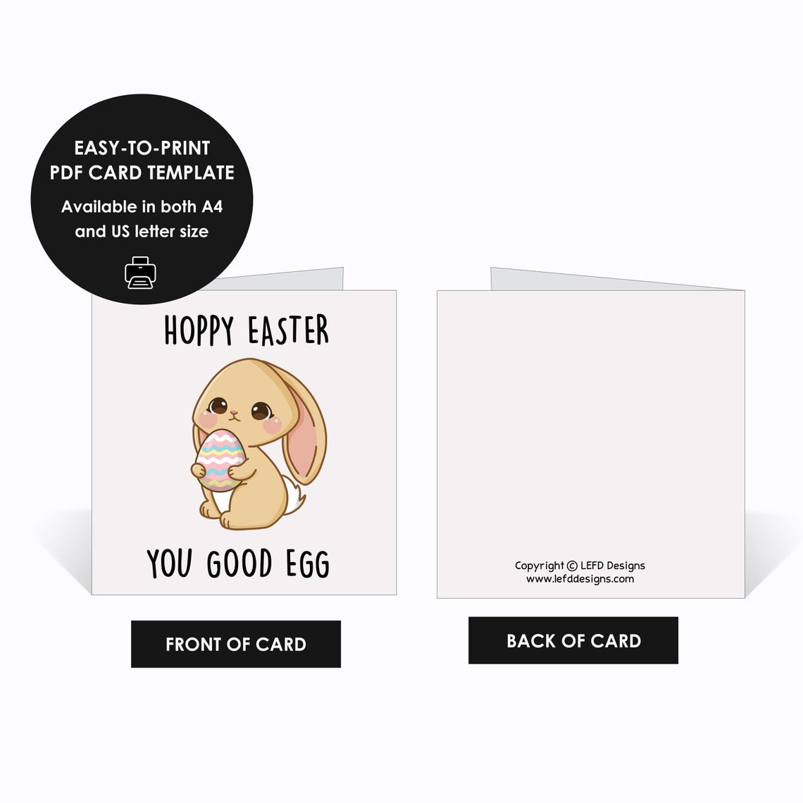 Hoppy Easter, You Good Egg - Printable Card, Easter Card, Easter Bunny ...