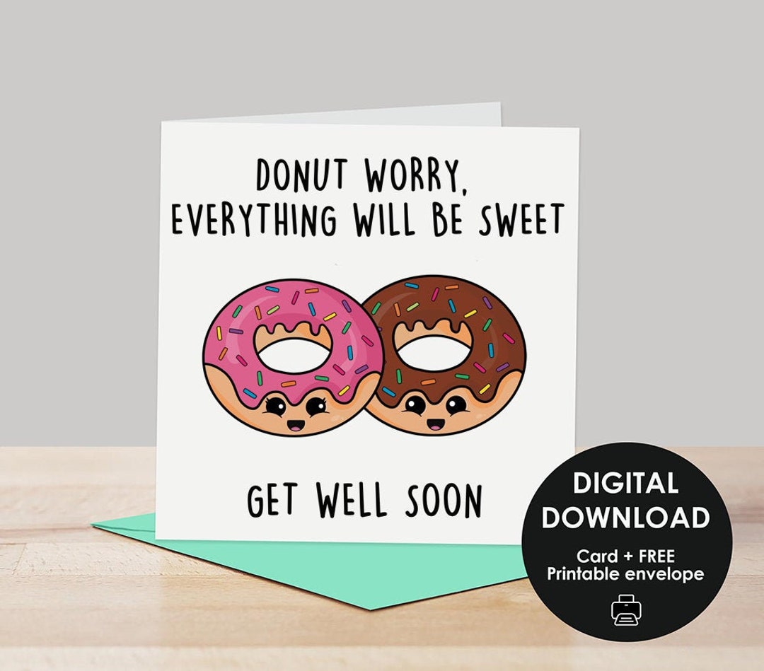 Printable Card, Get Well Soon Card, Printable Get Well Card, Funny Get ...