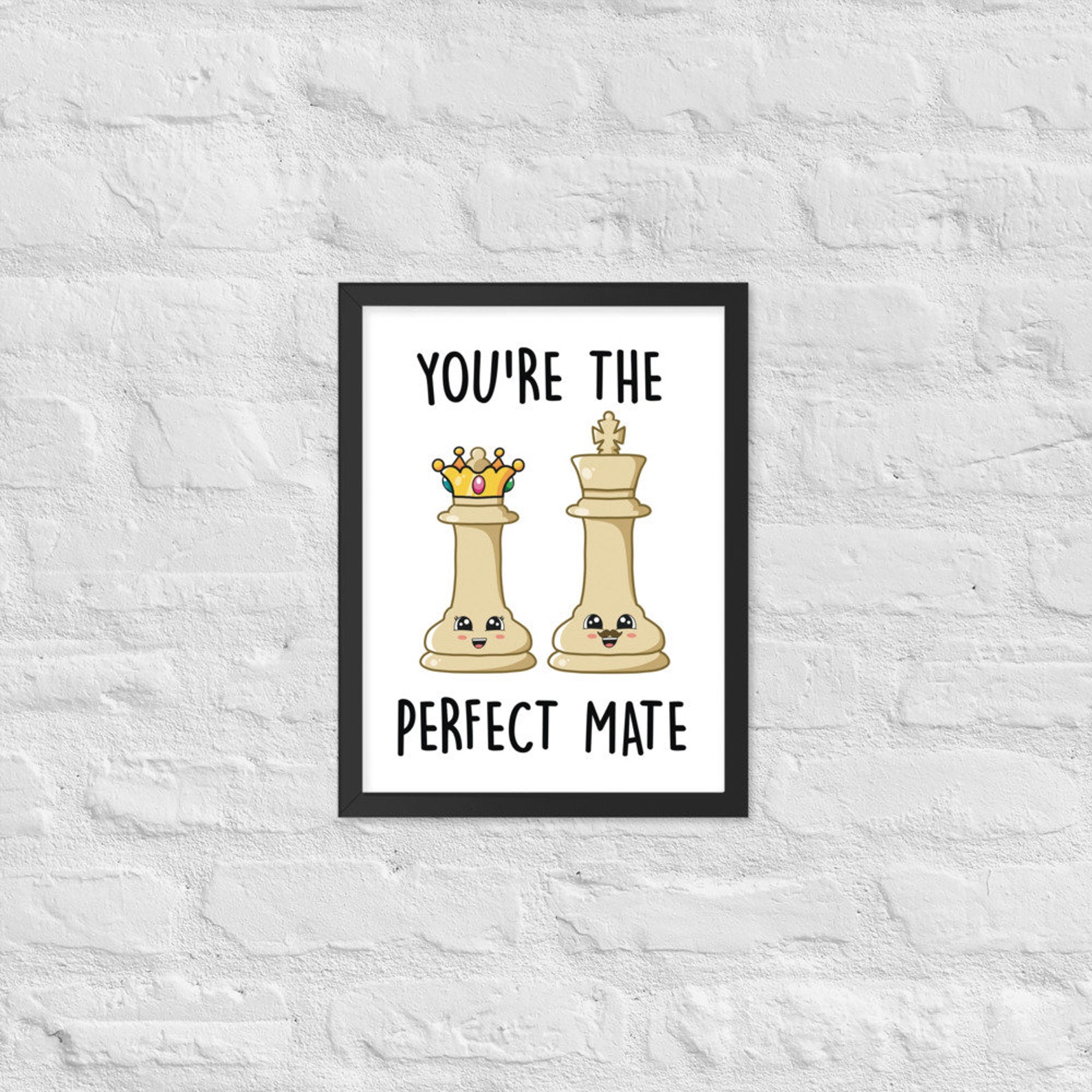 You Are the Perfect Mate, Digital Print, Chess Love Print, Chess Print ...
