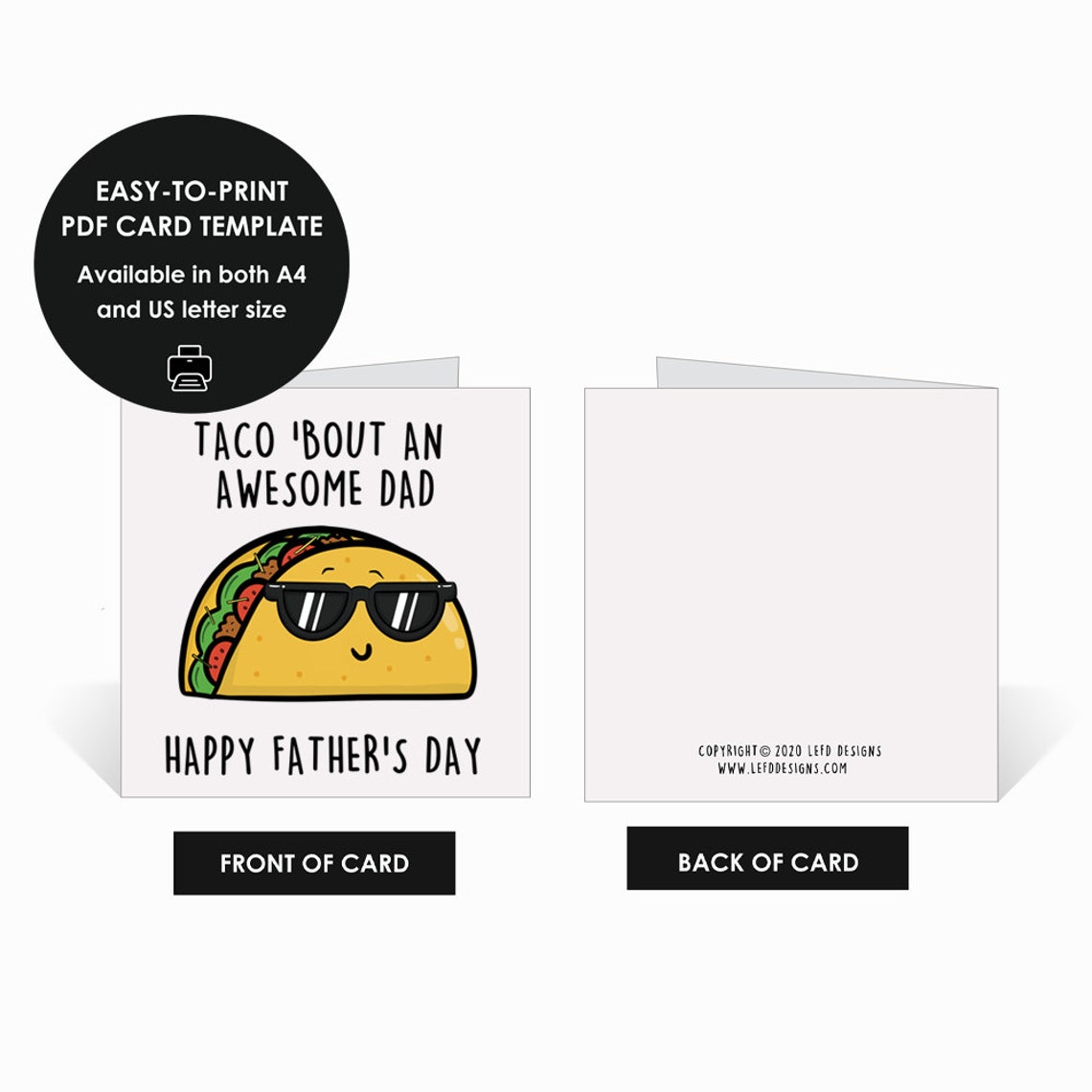 Printable Card, Father's Day Card, Printable Father's Day Card, Happy ...