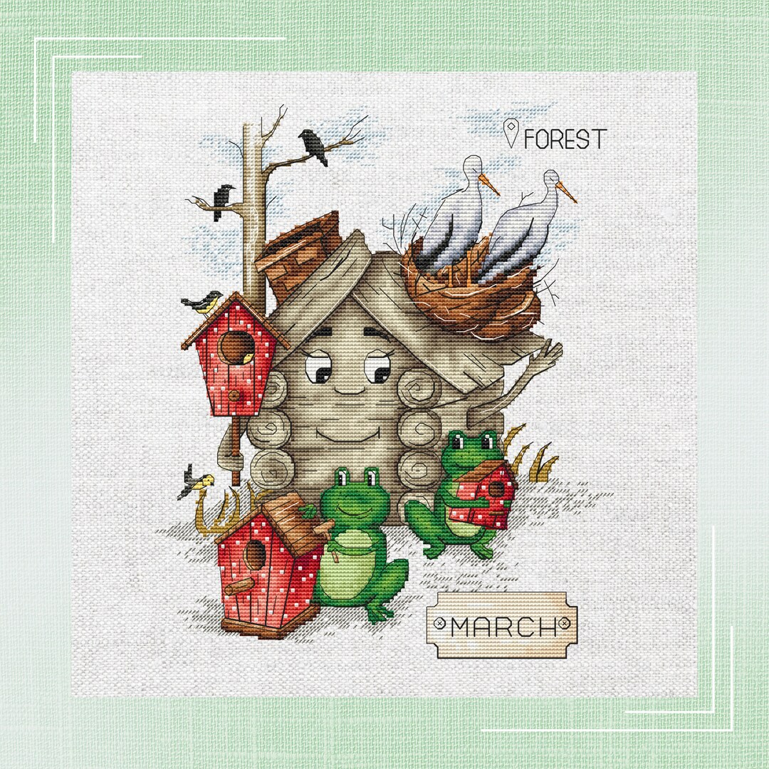 Magical Fairytale Hut Cross Stitch Pattern for March Instant Download ...