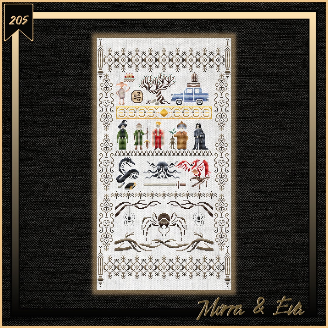 Magic Cross Stitch Pattern, Spooky Spider Embroidery, Mystic Design - Etsy