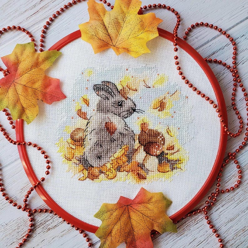 Woodland Rabbit Cross-stitch Collection, A Year in Nature, Charming ...