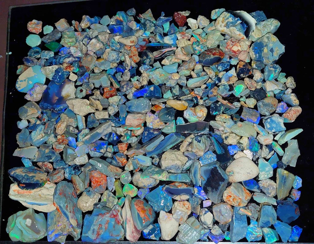 1kg / 5000ct Rough Opal Lighting Ridge Full of Color Amazing Opal Deal ...
