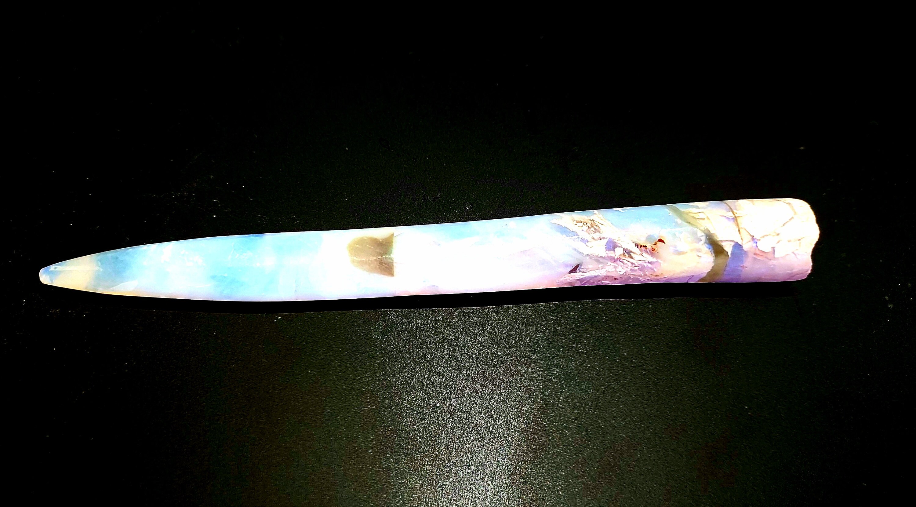 Giant Belemnite Opal 76ct Massive Size Polished, Spectacular Fossil Gem ...