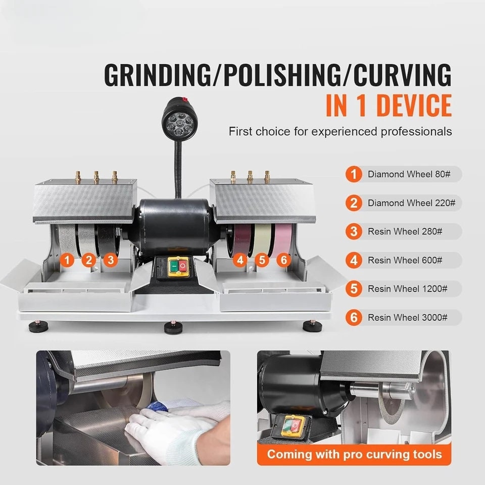 Opal Cabbing Machine, 6" 1/4HP 1800rpm Efficient, Lapidary Rock Grinder ...