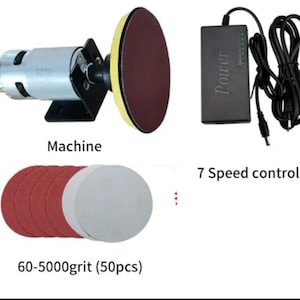 Opal Polisher Wheel Cabbing Machine Set Grinder Sander Gem Faceting 7 ...