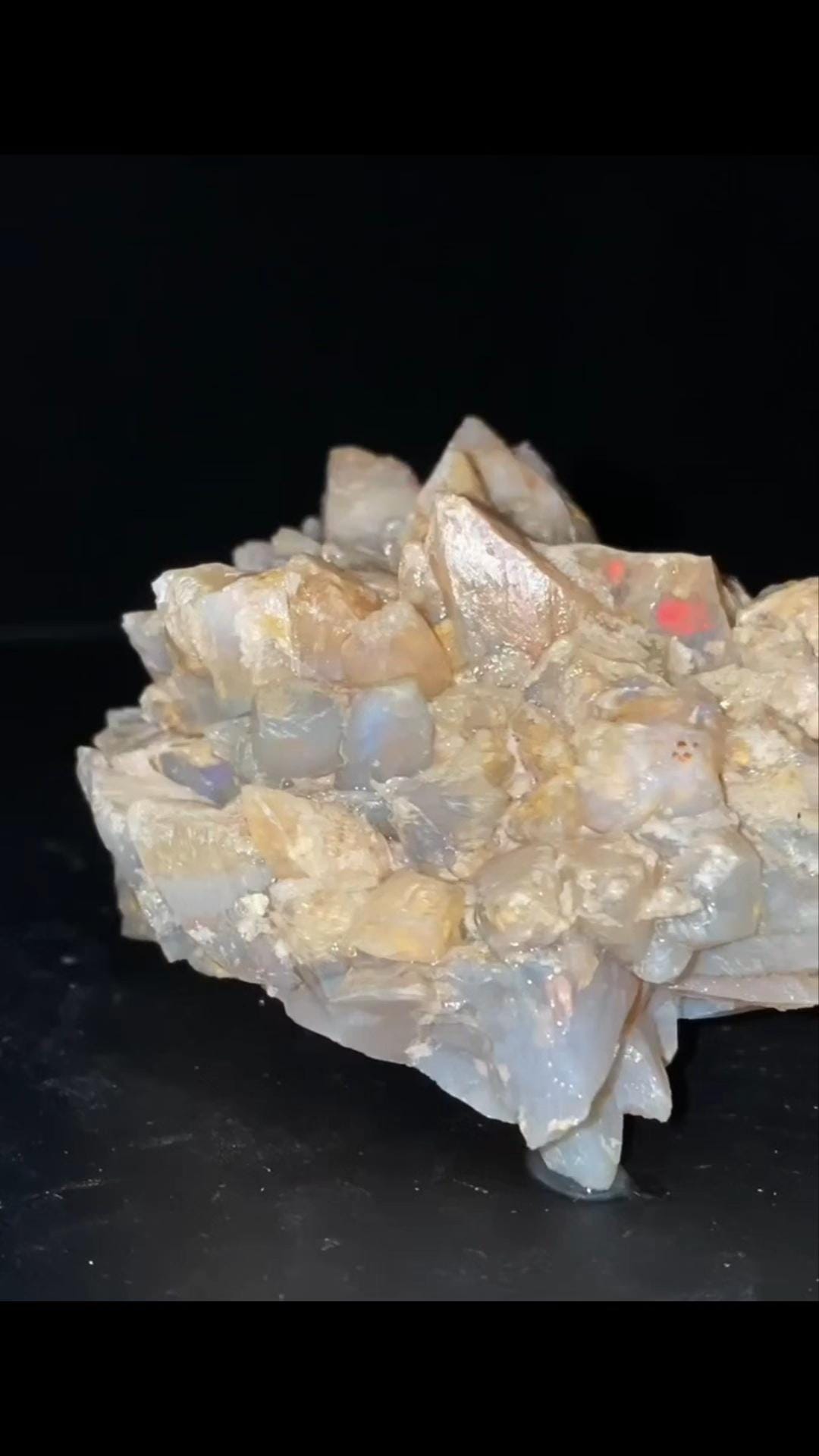 White Cliff PINEAPPLE Crystal Opal Potch Fossil Ultra Rare Red and ...