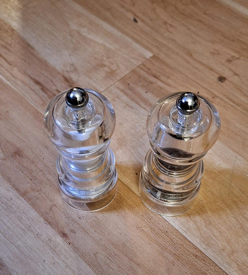 Peugeot Nancy 5 Inch Acrylic Manual Salt & Pepper Mill Grinders France ...