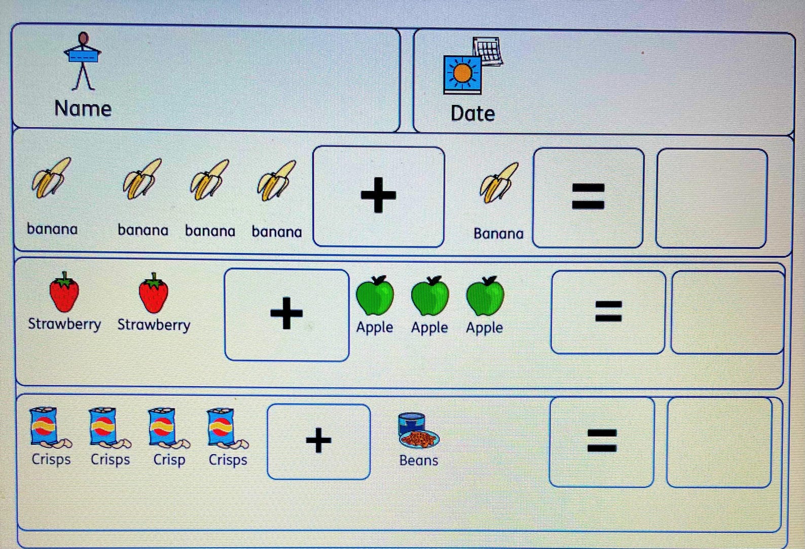 Simple Addition Work Sheets - Etsy