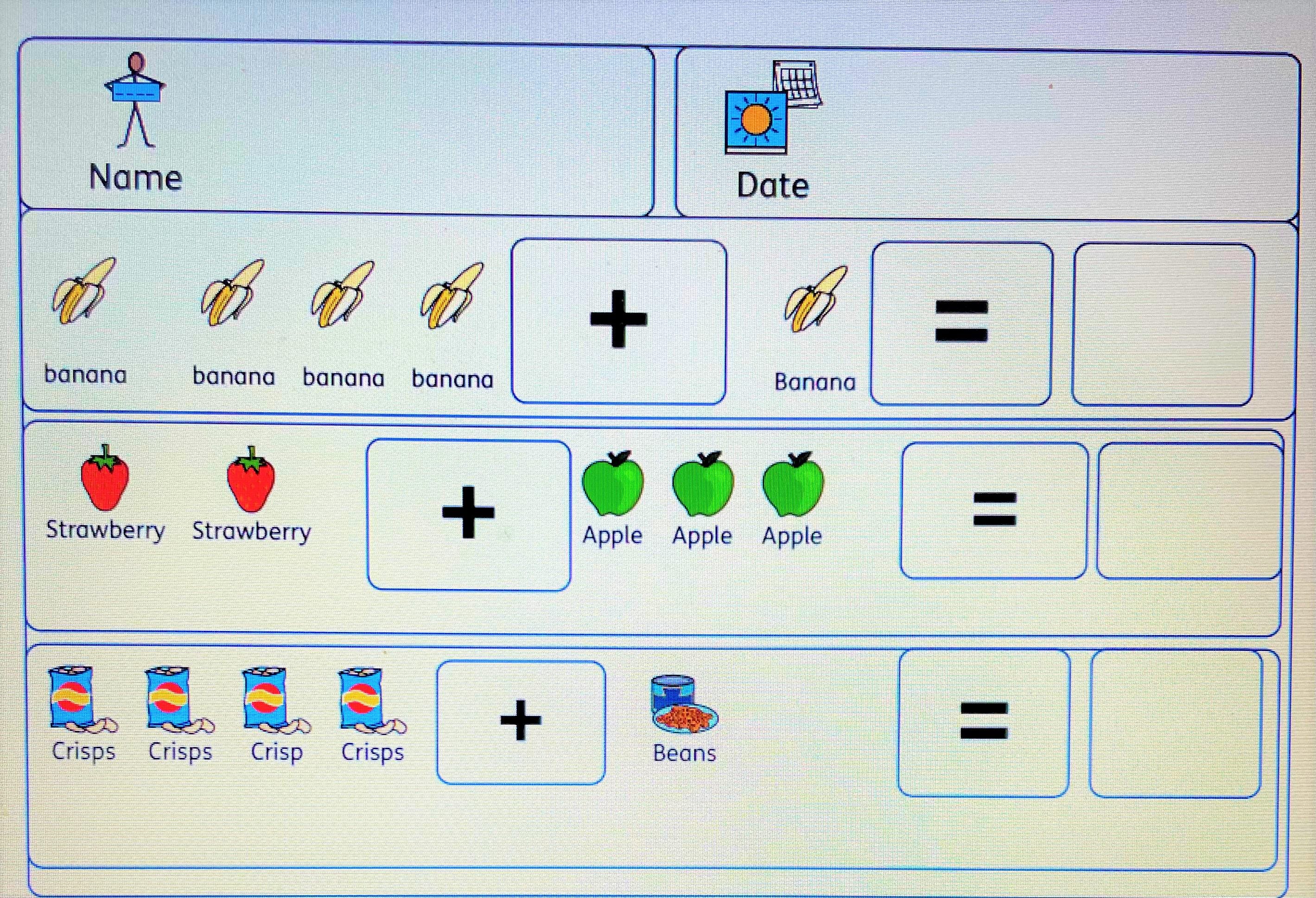 Simple Addition Work Sheets - Etsy