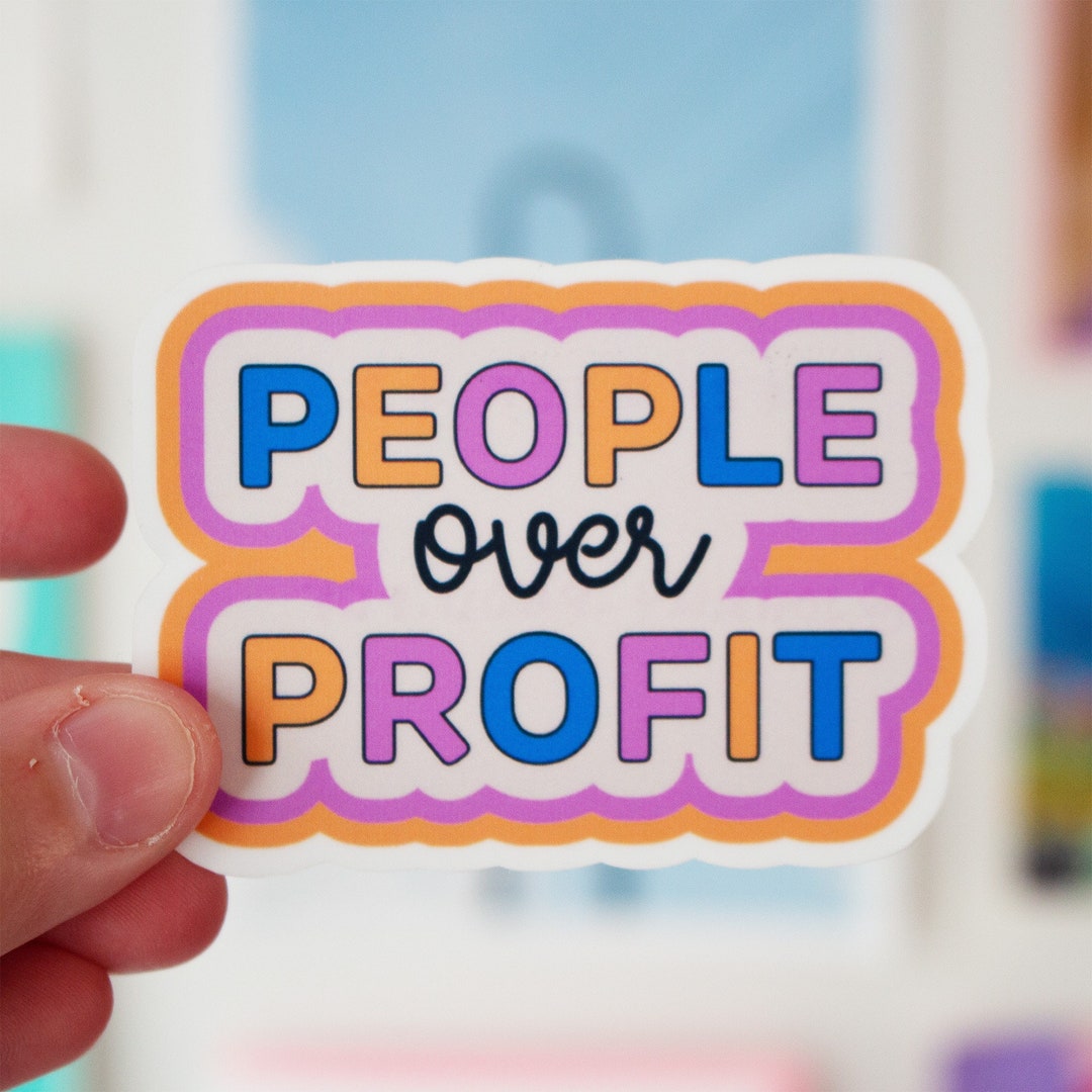 People Over Profit Sticker | Waterbottle Sticker | Laptop Sticker ...
