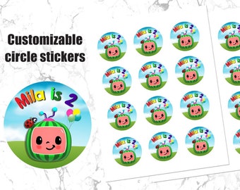 Cocomelon Party Labels | Etsy