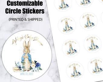 Peter Rabbit, Pink Coat, Stickers, PERSONALIZED, Girl, Baby Shower ...
