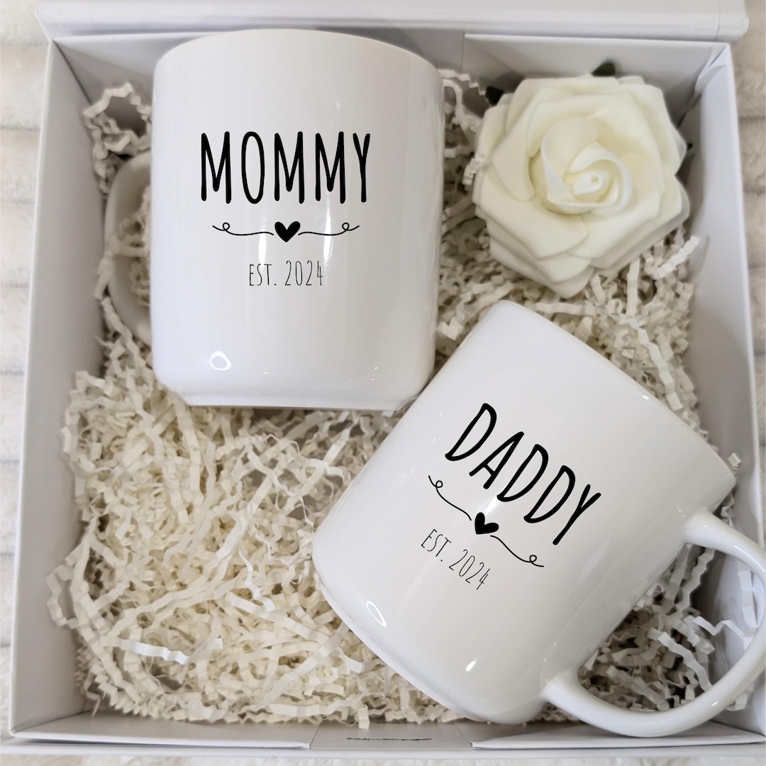 Mommy Daddy Mugs Gift Box Set, Parents Mug, Gift Box for Mom and Dad ...