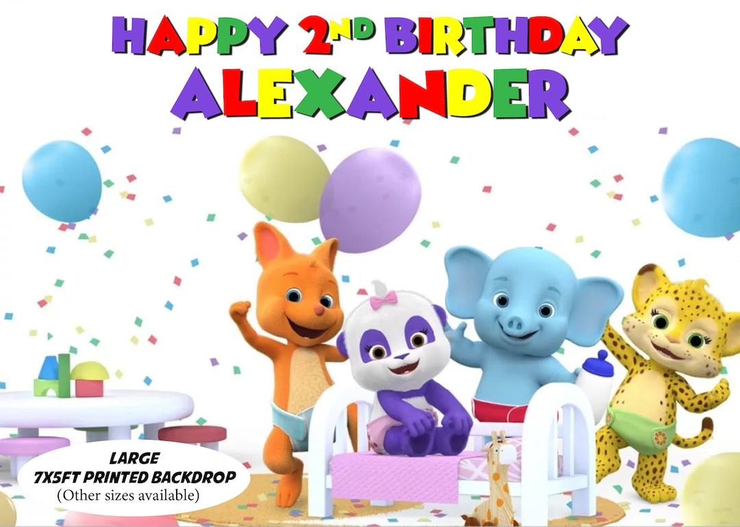 Word Party Backdrop, Birthday Banner, Birthday Party Decor, Custom ...