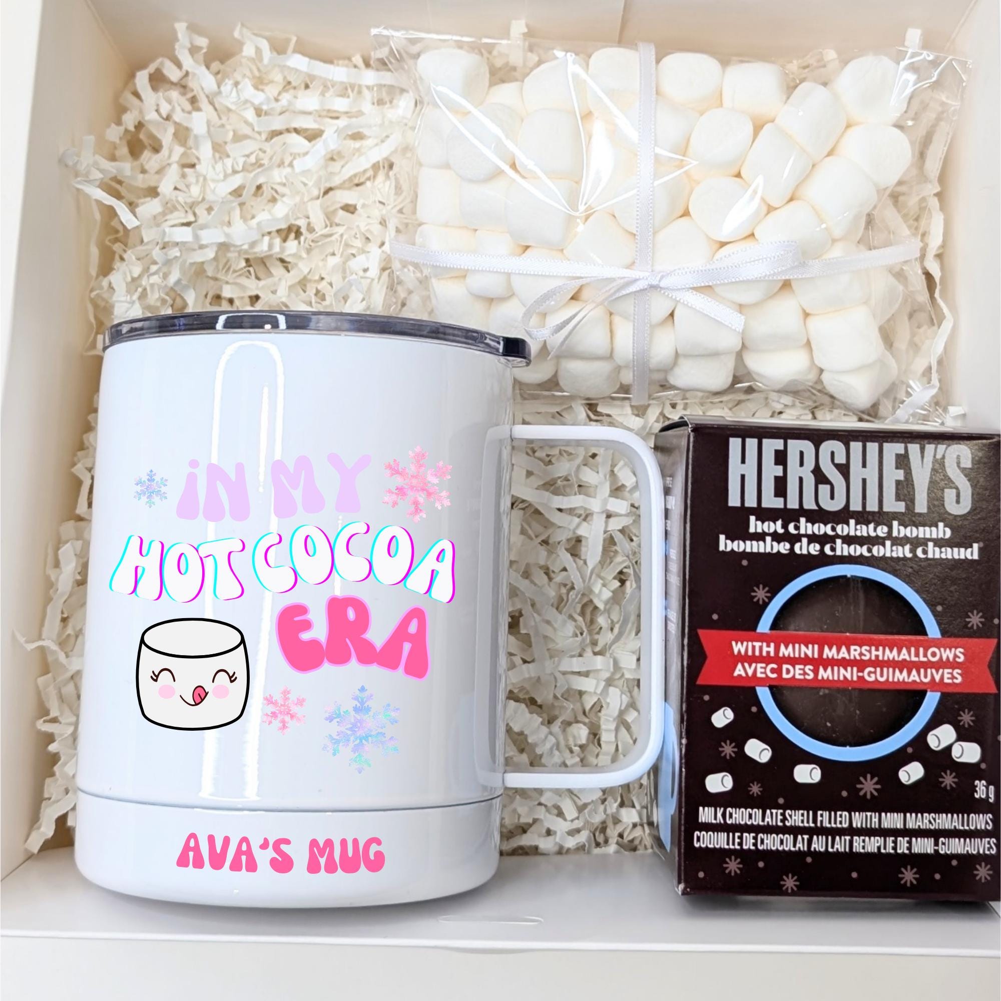 Kids Hot Cocoa Mug With Lid, Christmas Gift, Personalized Kids Mug, Hot ...