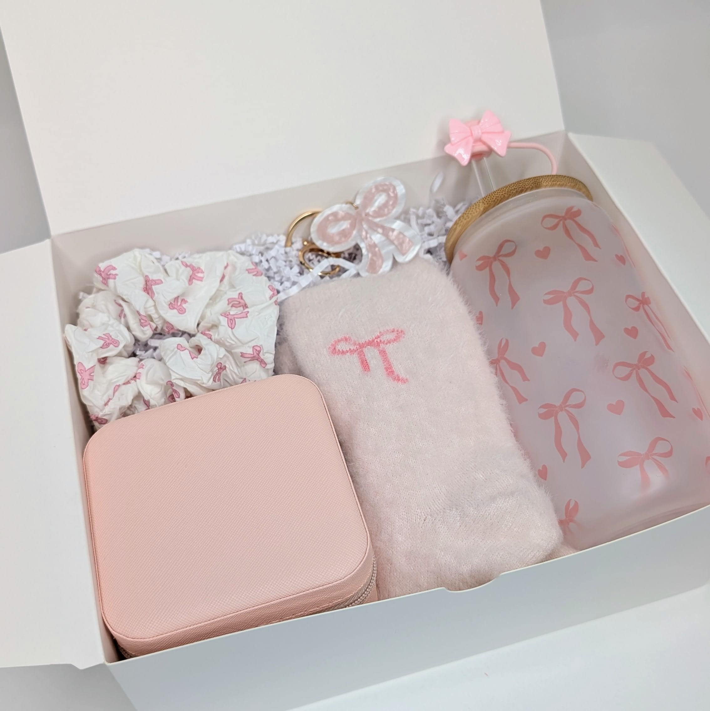 Coquette Gift Box: Pink Bows, Hearts Bottle, Personalized Pre-teen Gift ...