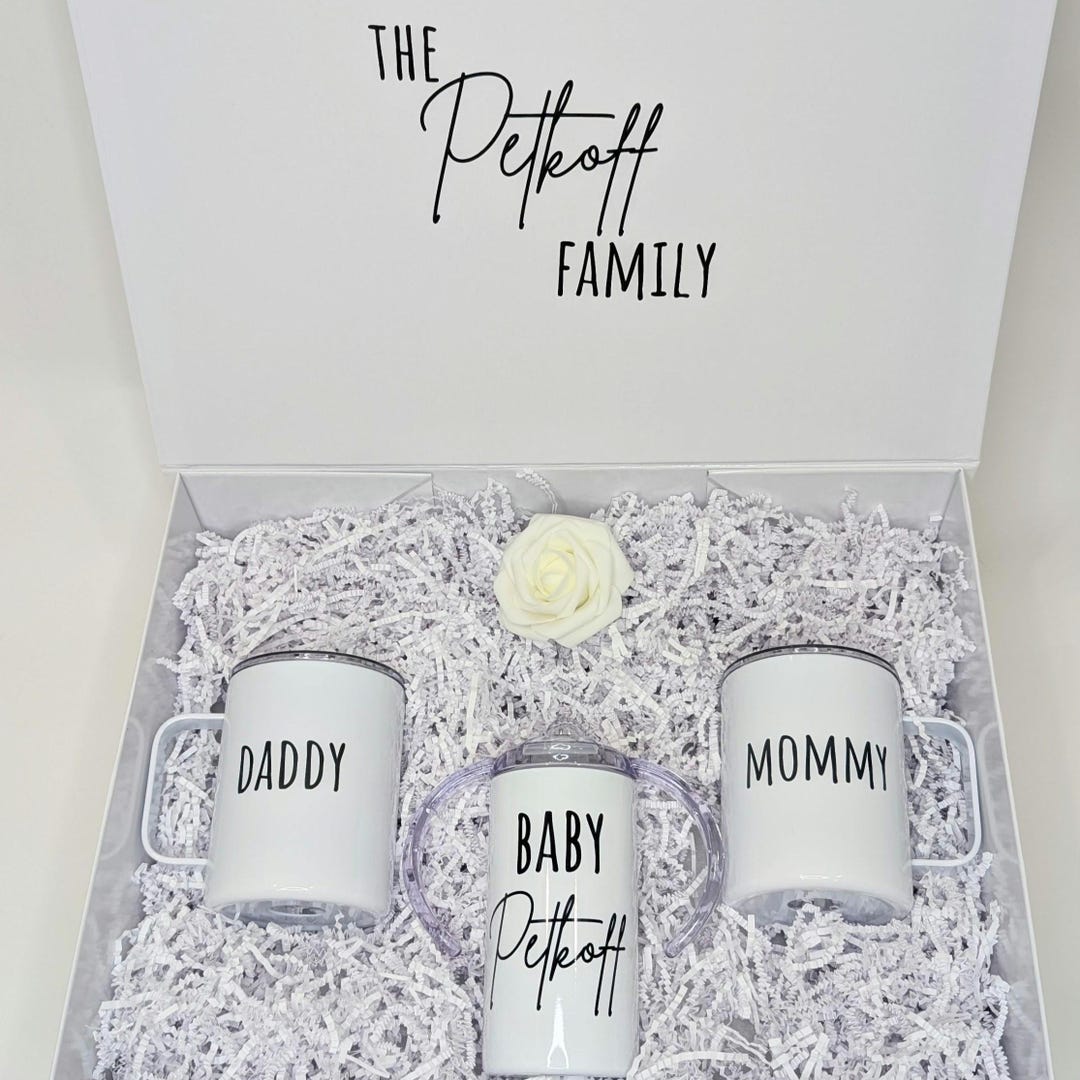 Family Gift Box for New Parents and Baby, Mommy, Daddy Coffee Mug ...