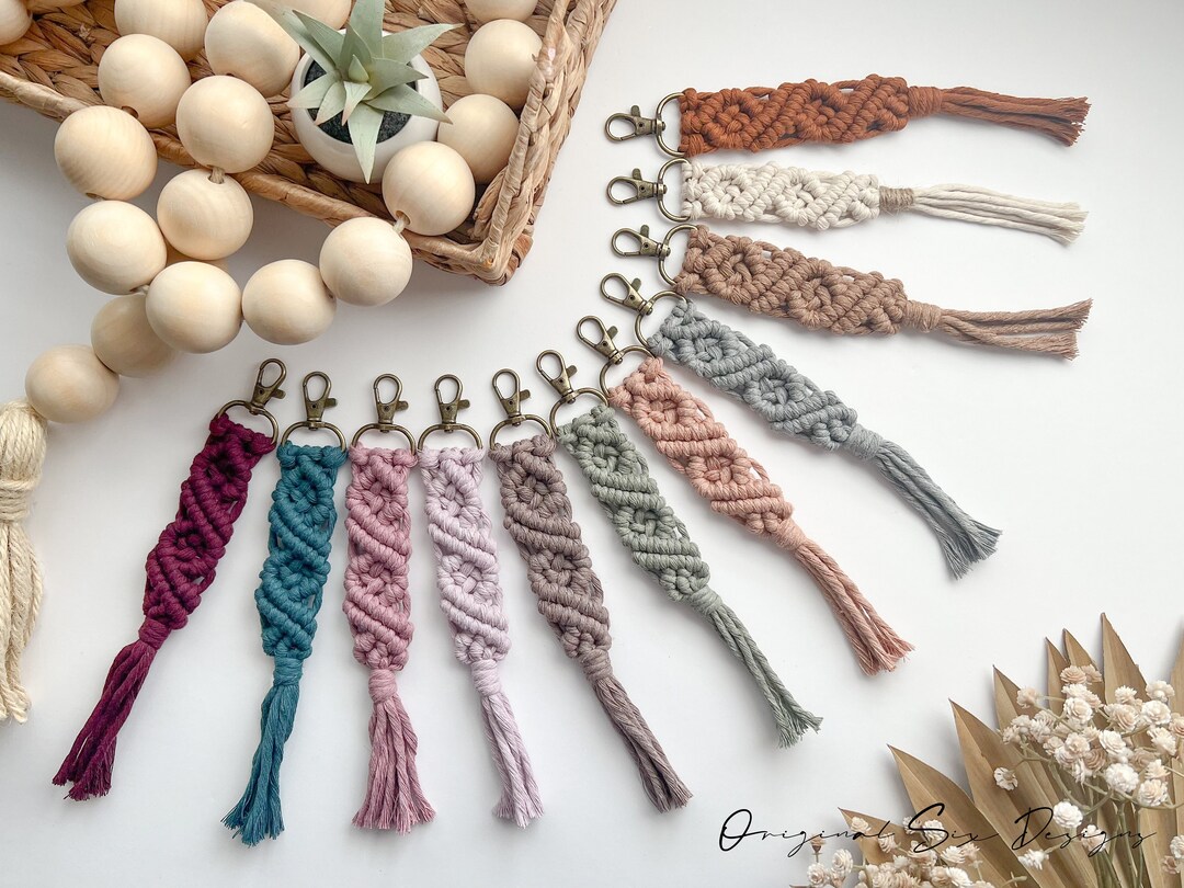 Macrame Keychain | Macrame Accesories | Boho Favors | Bag Charm ...