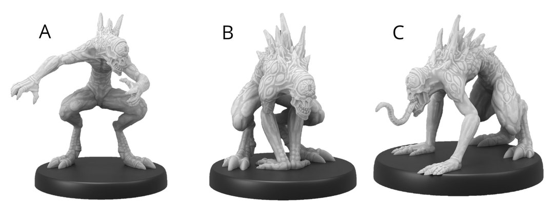 Nothic Miniature| 3D Printed Tabletop Nothic Creature, Nothic Gaze ...