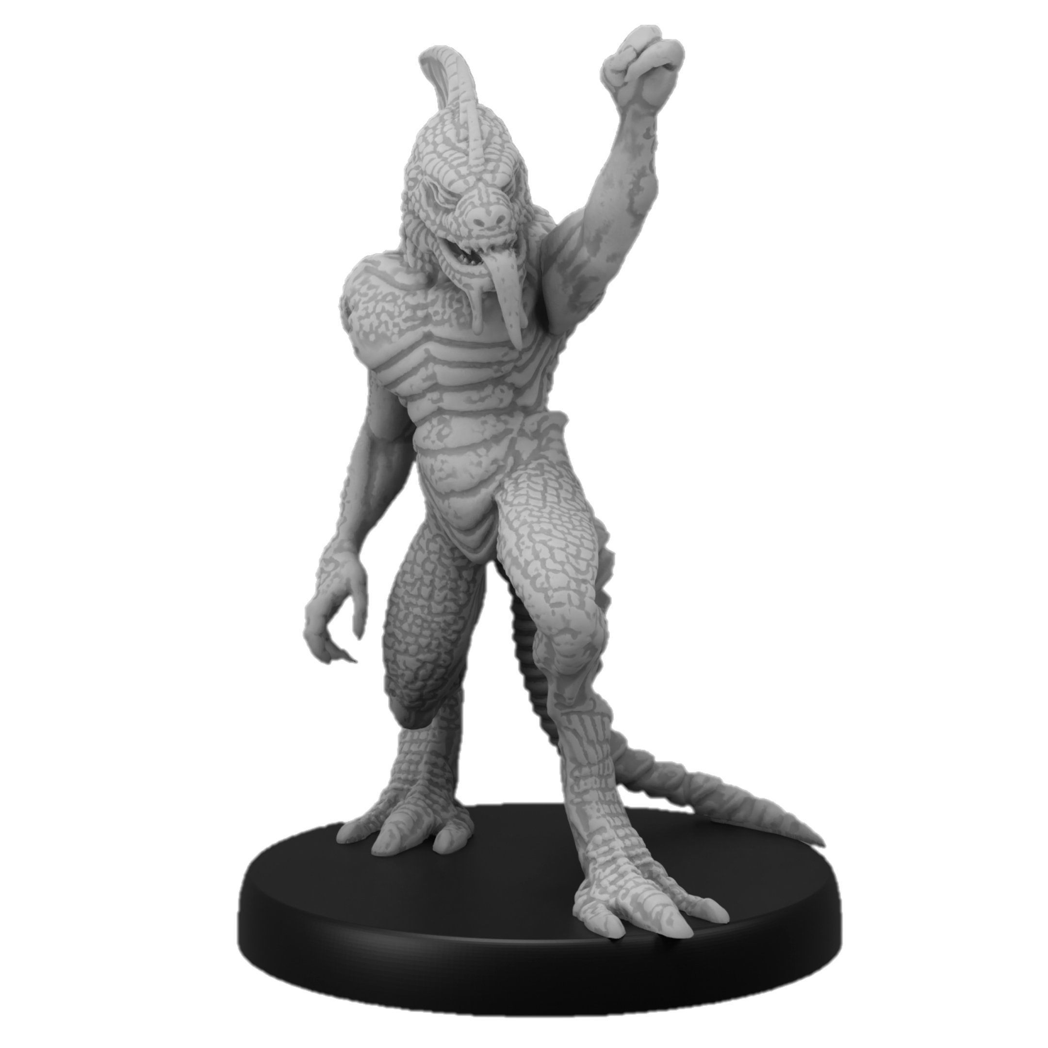 Lizardfolk miniature 3D printed tabletop lizardfolk | Etsy