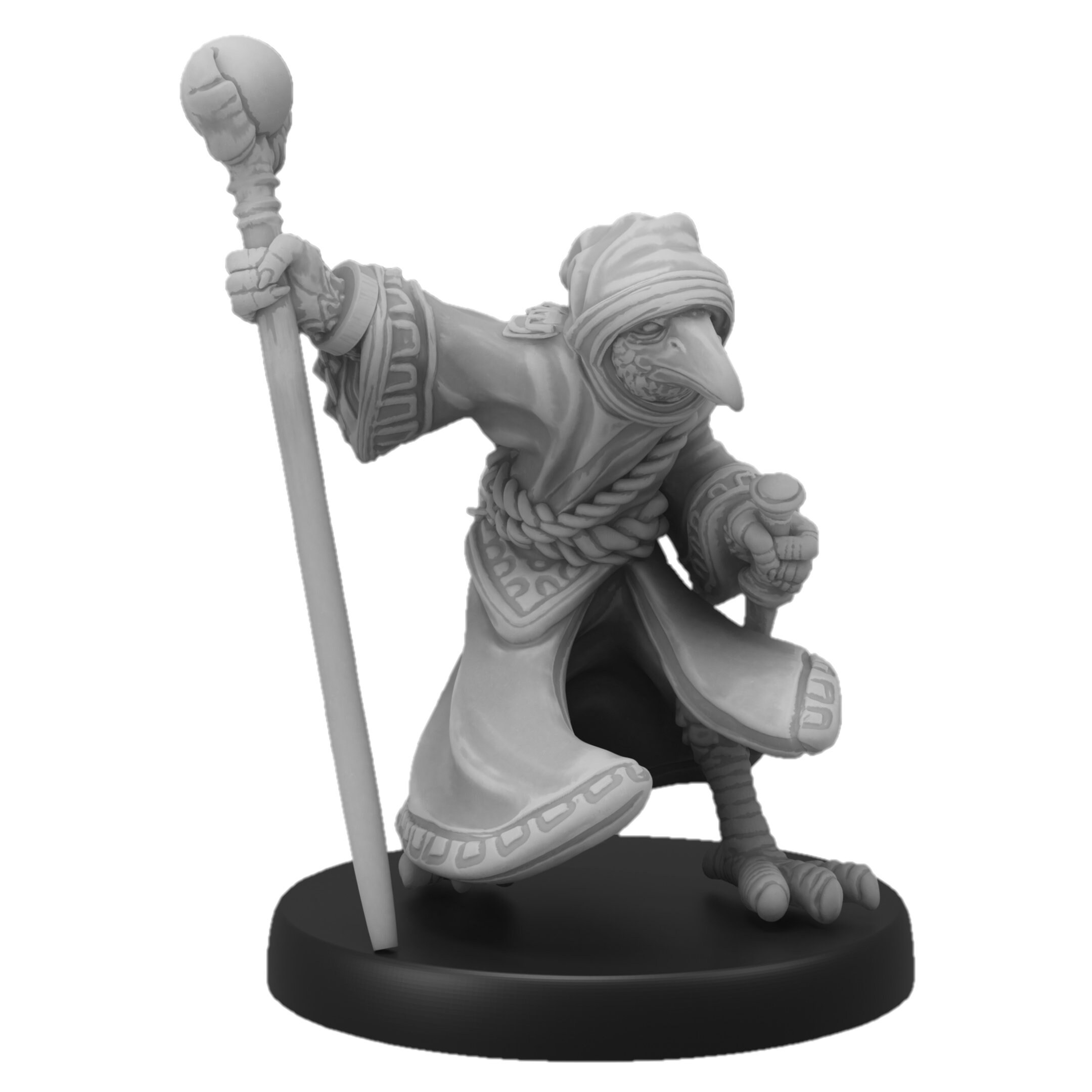 Kenku Wizard miniature 3D printed tabletop Kenku miniature | Etsy