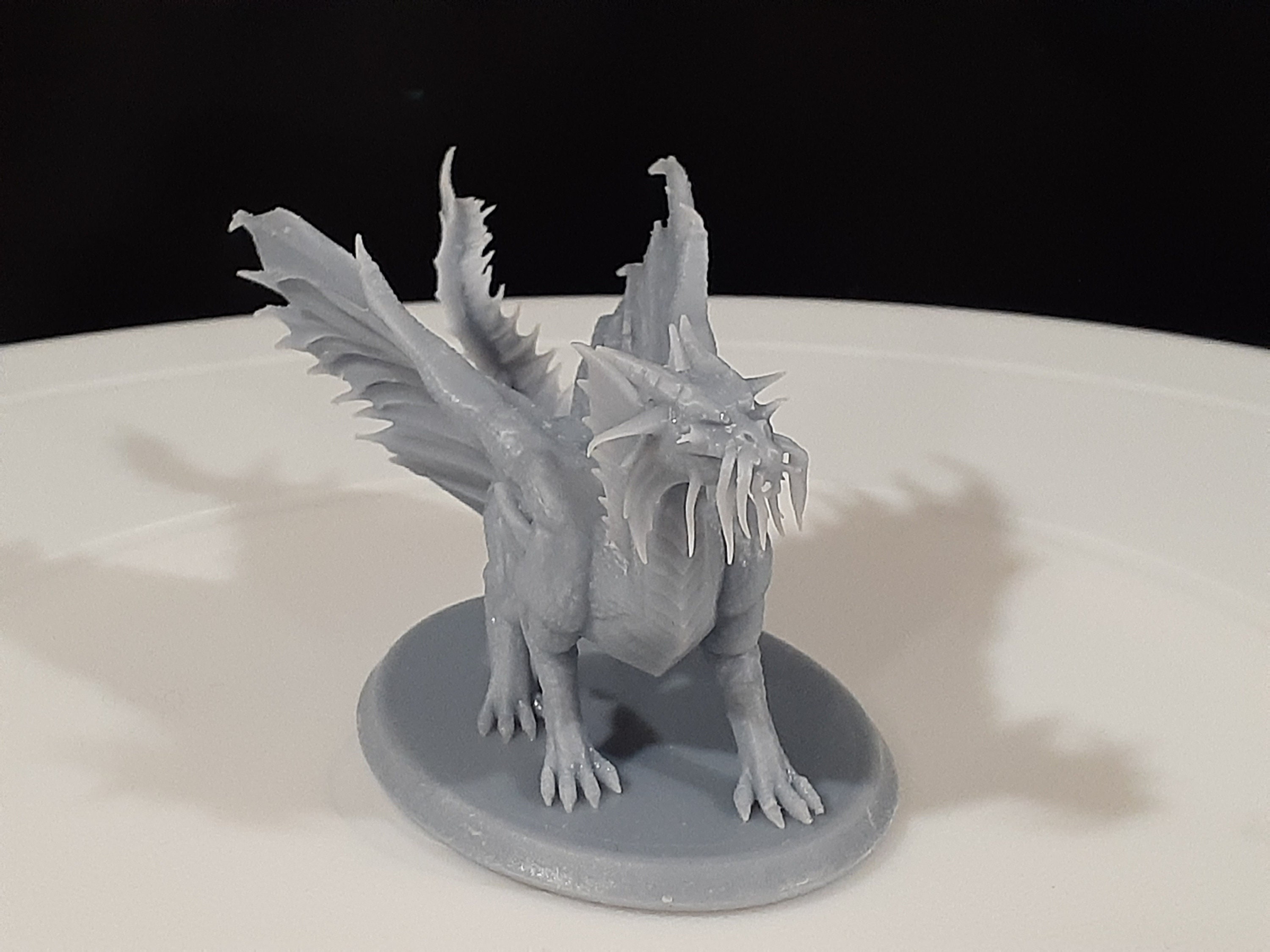 Young Gold Dragon miniature 3D printed tabletop metallic | Etsy