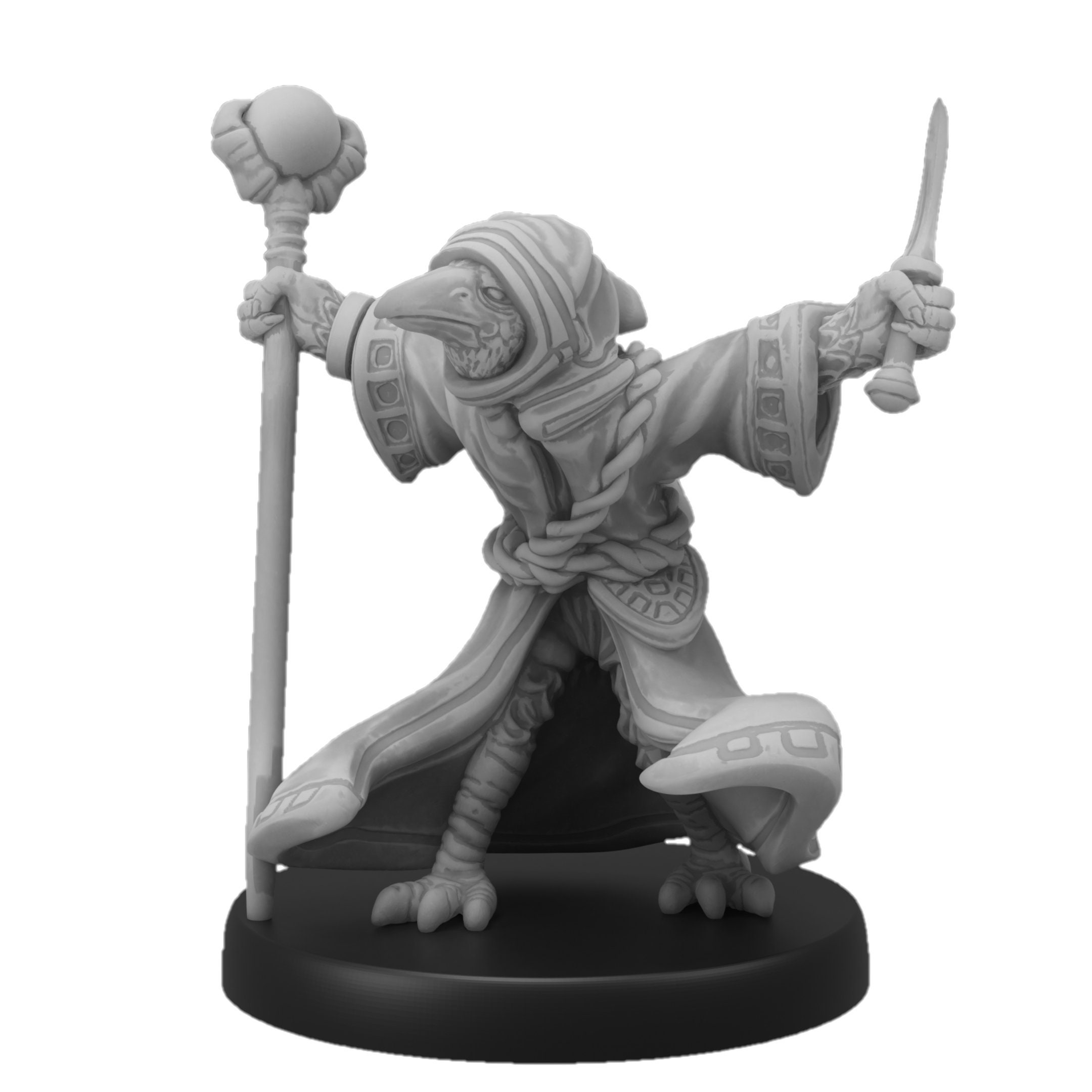 Kenku Wizard miniature 3D printed tabletop Kenku miniature | Etsy