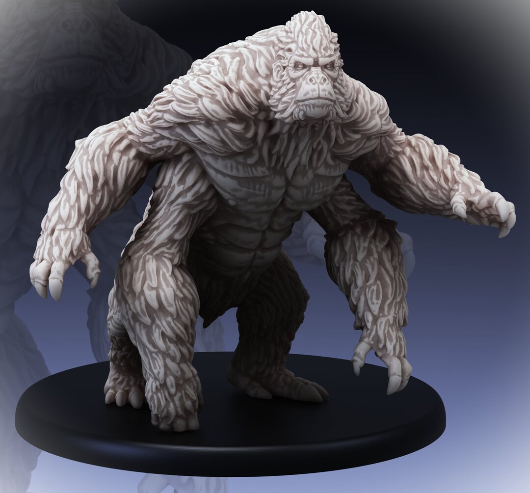 Girallon Miniature 28mm Scale Miniature Gorilla Miniature Perfect for ...