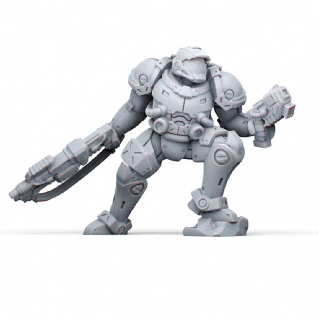 Exo-marine Soldier Miniature | 3D Printed Tabletop Sci-fi Soldier ...