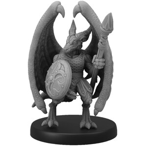 Winged Kobold Miniature | 3D Printed Tabletop Kobold Fighter, Kobold ...