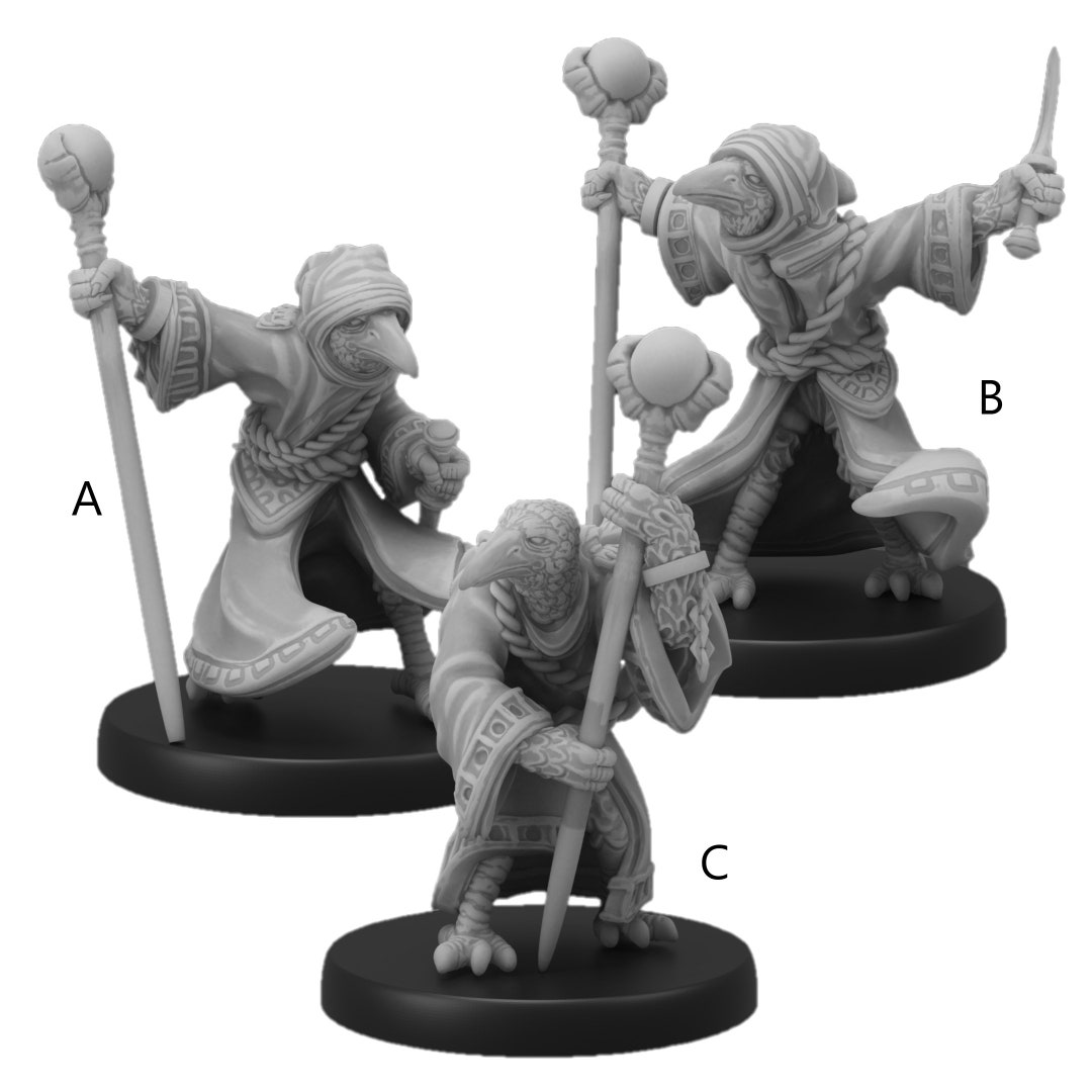 Kenku Wizard Miniature 3D Printed Tabletop Kenku Miniature, Wizard ...