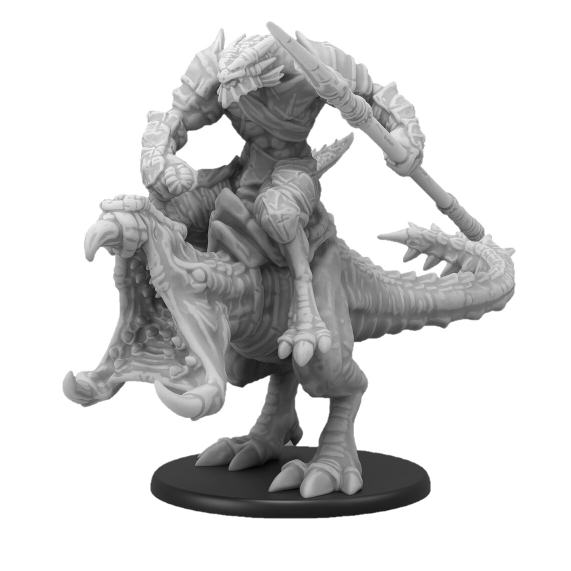 Dragonborn Warrior miniature 3D printed tabletop dragonborn | Etsy