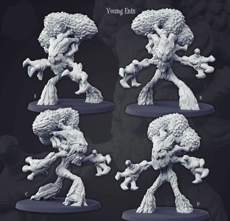 Young Ent Miniature 3D Printed Tabletop Treant/young - Etsy