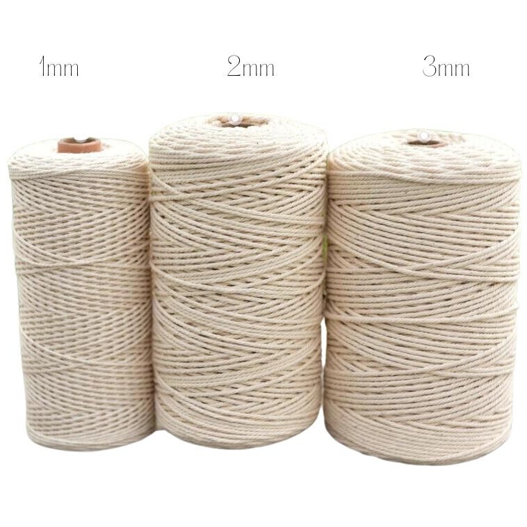 Macrame Cotton Cord 1mm to 10mm Thick Lengths up to 100m Free Shipping ...
