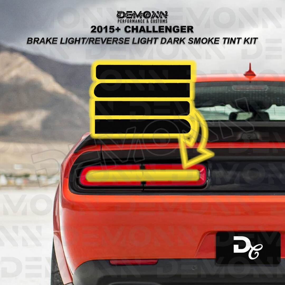 2015 Challenger Brake Light/Reverse Light Dark Smoke Tint Kit Tint ...