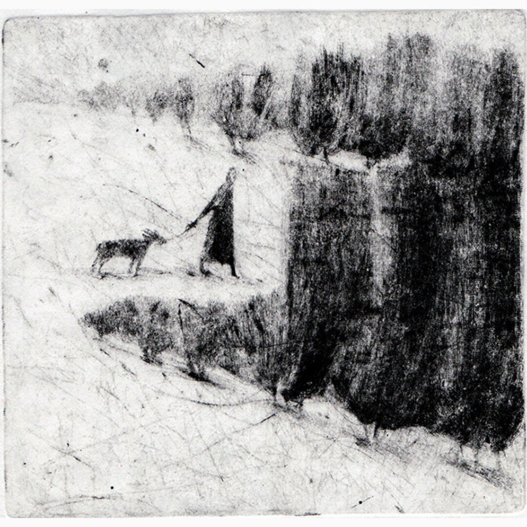 Original Etching - Printmaking- Handmade Fine Art - Mezzotint - Etsy