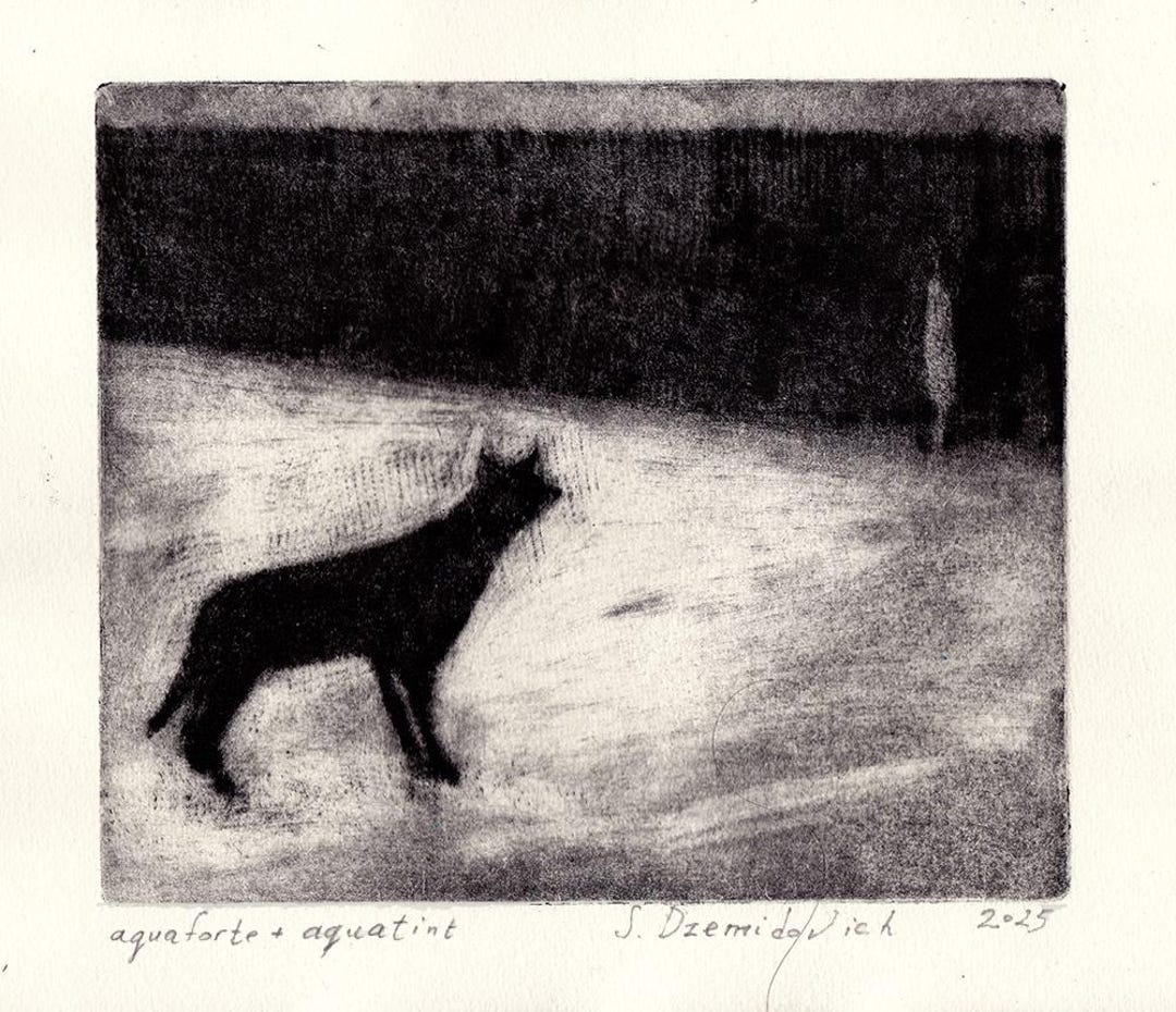 Original Etching- Dog Print- Printmaking - Etsy