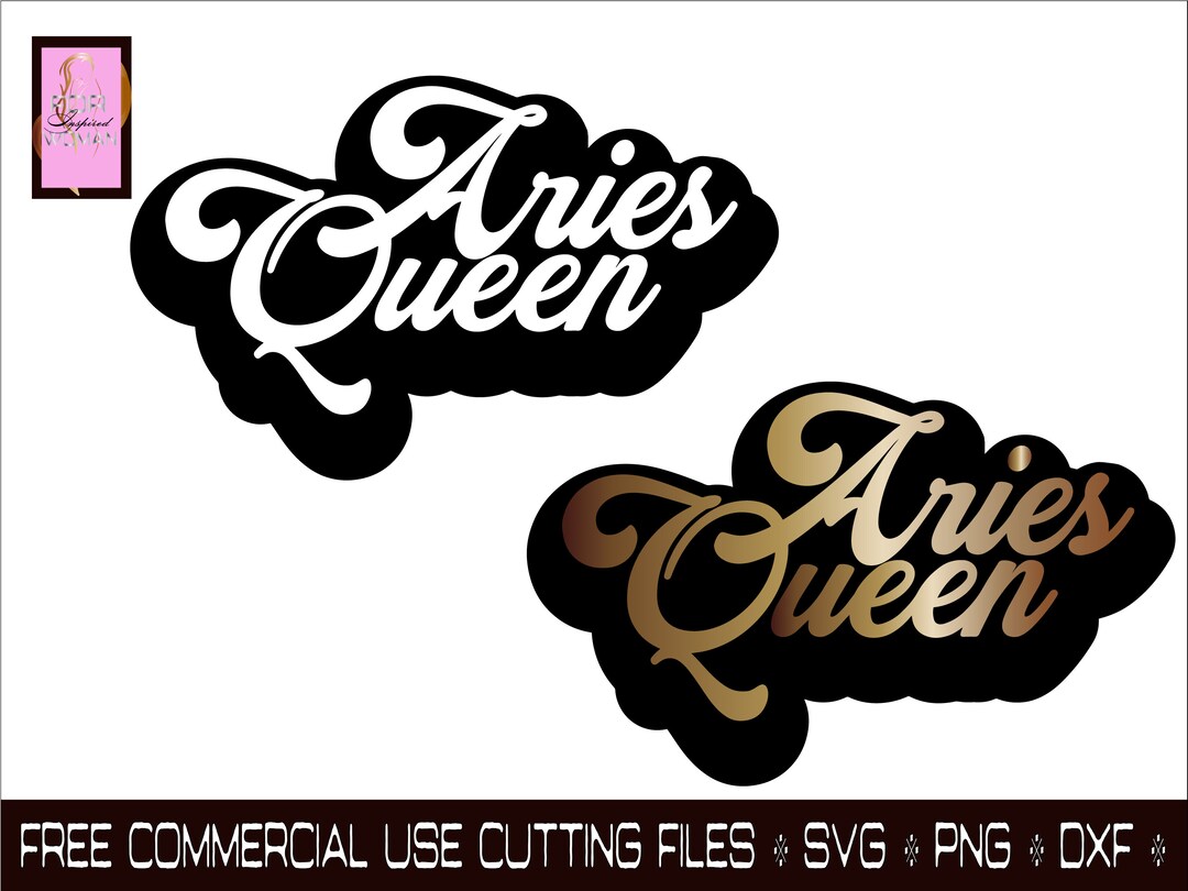 Aries Queen svg Dos Archivos Signo del Zodíaco svg - Etsy España